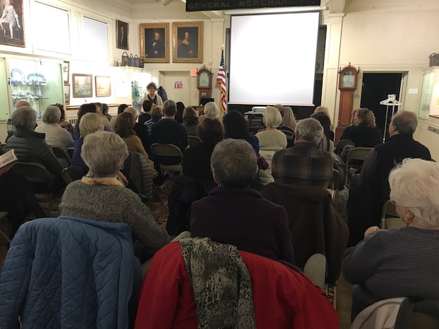 Packed Audience at Lecture on Shoes - Dedham Museum & Archive